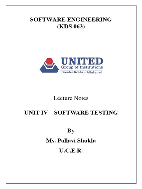 Unit 4 Kds 063 Pdf Software Testing Programming