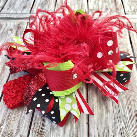 Merry Christmas A Big Bold Over The Top Christmas Themed Bow Full Up