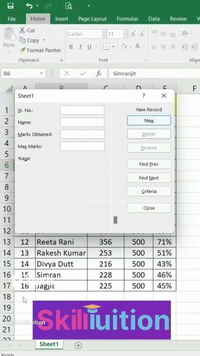Activate Automatic Data Entry Form In Excel Excel Data Entry Tricks