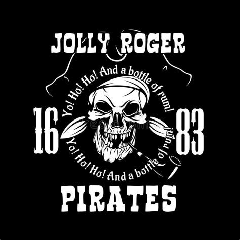 Símbolo De Jolly Roger De Los Piratas Cartel Del Vector Del Cráneo Con