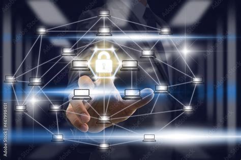 Businessman Fingerprint Scan For Support Security Access With Key Over