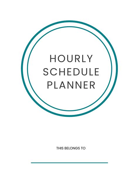 Free Hourly Planner Templates To Customize Online