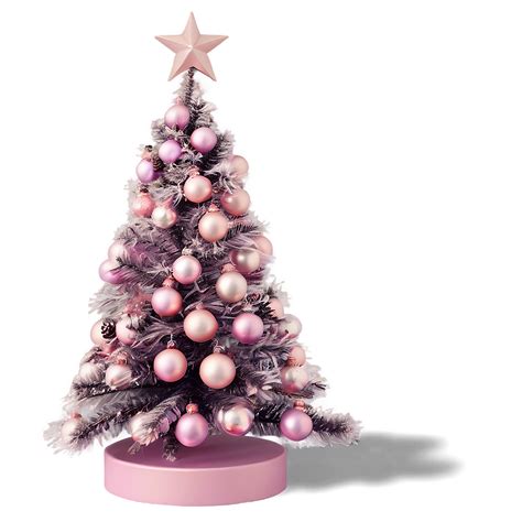 Download Dusty Pink Christmas Tree Png 31