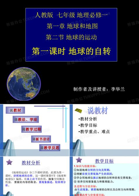 地球的自转ppt模板下载 编号ljkggkme 熊猫办公