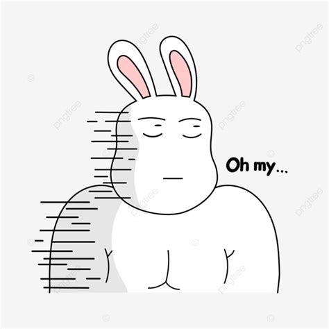 Speechless Funy Muscle Rabbit Expression Vector Funny Speechless