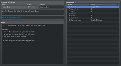 customized scene shop plugin for rpg maker mz by sang hendrix