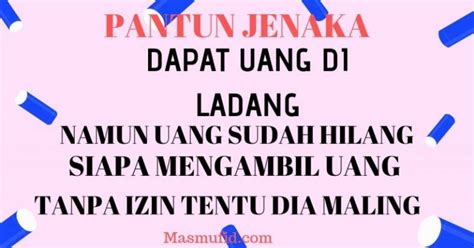 55 Contoh Kumpulan Pantun Jenaka Terbaru Mas Mufid Store