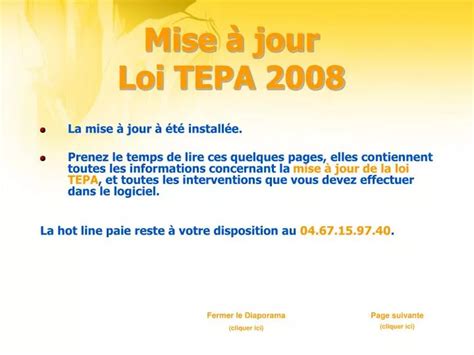 Ppt Mise à Jour Loi Tepa 2008 Powerpoint Presentation Free Download