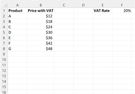 How To Calculate Vat In Excel With Examples