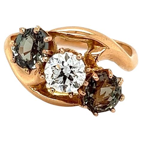 Natural Alexandrite And Diamond Ring At 1stdibs Natural Alexandrite Stone
