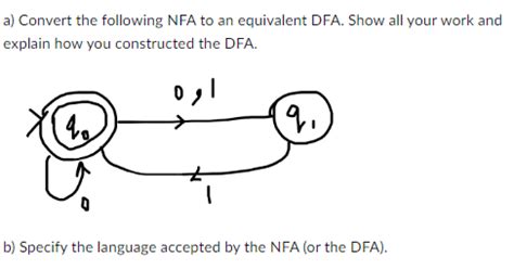 Solved A Convert The Following NFA To An Equivalent DFA Chegg