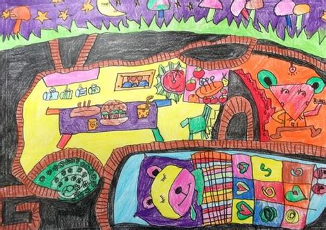 少儿书画作品 地下王国 儿童书画作品地下王国欣赏 中国少儿美术网