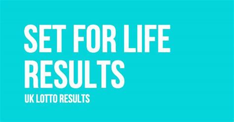 Set For Life Lotto Results History Set For Life Results Checker