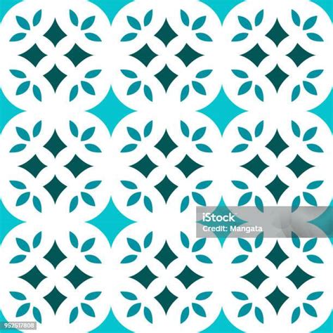 벡터 장식 완벽 한 패턴입니다 기하학적 꽃 세련 된 텍스처입니다 추상 복고 타일 텍스처입니다 0명에 대한 스톡 벡터 아트 및 기타 이미지 Istock