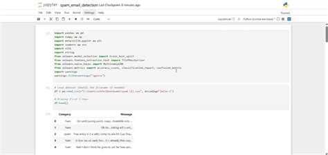 Task4 Machinelearning Spamdetection Python Elitetechintern Srivani Kolli