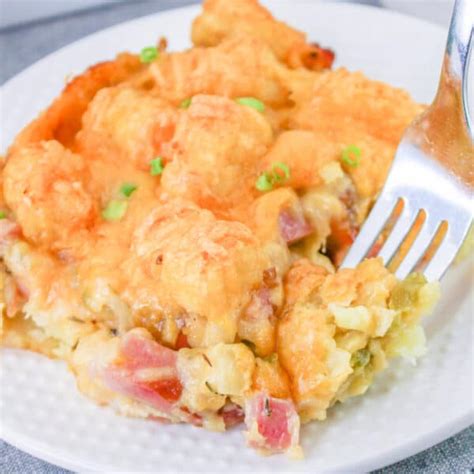 Tater Tot And Ham Casserole Juggling Act Mama
