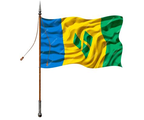 Bandera Nacional De San Vicente Fondo Con Bandera De San Vicente Foto