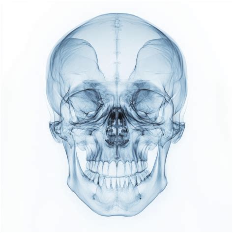 Radiographic Image Of A Human Skull A Comprehensive Detailed X Ray