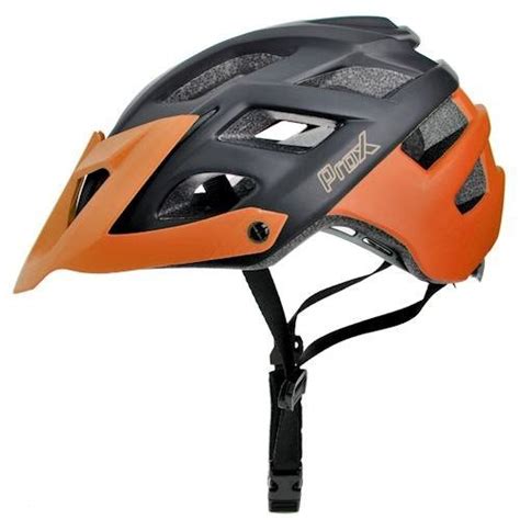 Kask rowerowy uniwersalny MTB PROX THOR czarno pomarańczowy SPORTY