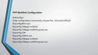 Cisco Ccna Ppp Multilink Configuration Ppt
