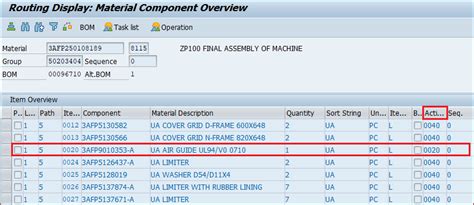 Solved Component Allocation In Routing Changes During Pro SAP