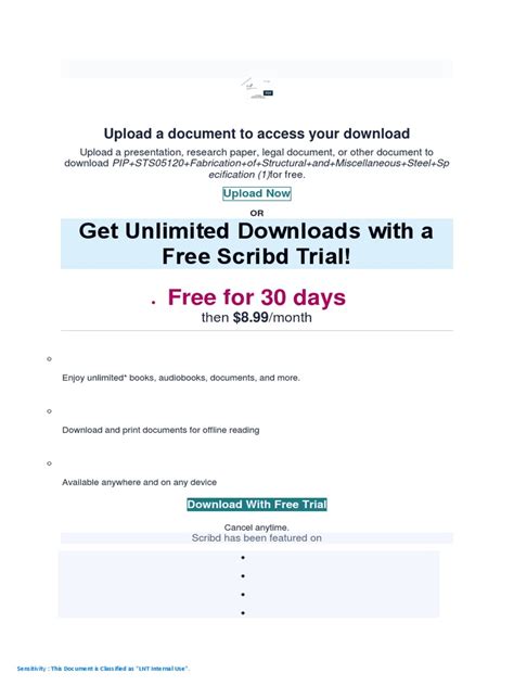 Get Unlimited Downloads With A Free Scribd Trial Pdf