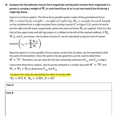 4 Compare The Hip Abductor Muscle Force Magnitude Chegg