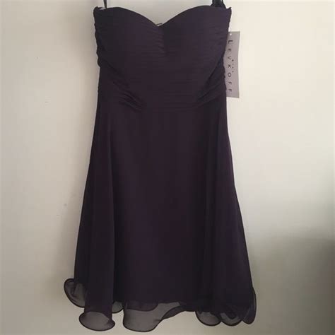 Purple Strapless Cocktail Dress