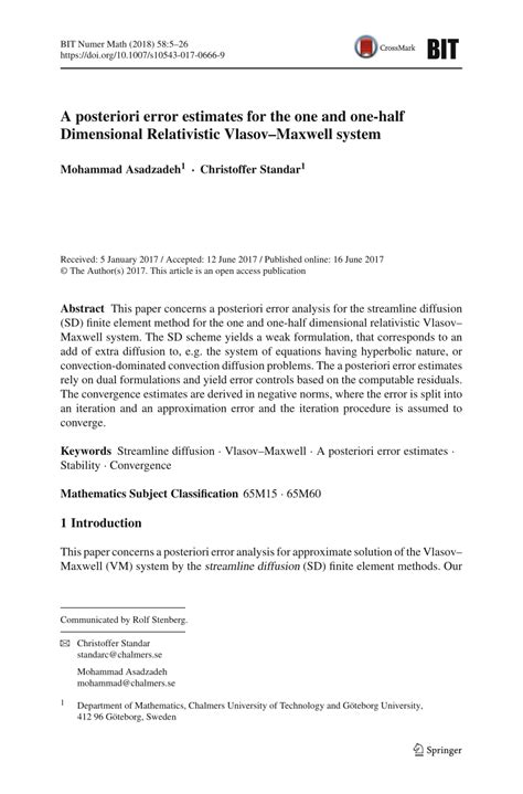 Pdf Bit Numerical Mathematics Editorial Pdf Bit Numerical Mathematics Editorial
