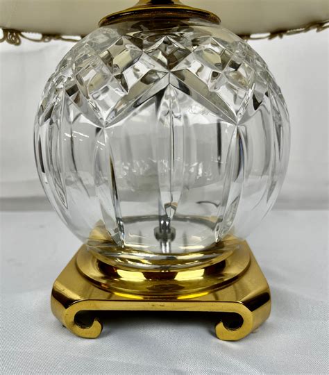Waterford Lismore” Round Cut Crystal Table Lamp Customized Shade