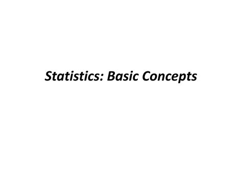 Topic 6 Stat Basic Concepts Pptx Science