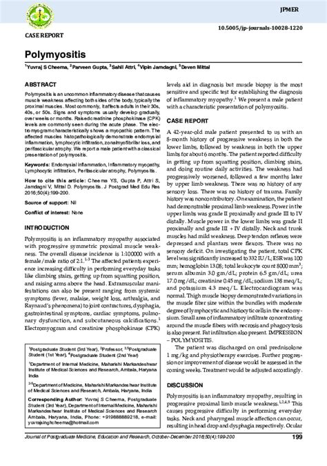 Pdf Polymyositis