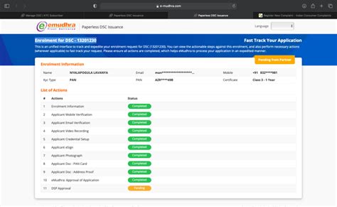 Emudhra — Dsc Dsp Approval Is Pending