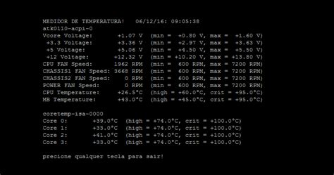 Medidor De Temperatura No Terminal Linux Em Tempo Real Bulfaitelo
