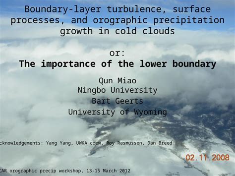 Pptx Boundary Layer Turbulence Surface Processes And Orographic