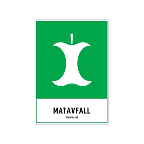 Skylt Återvinning Matavfall