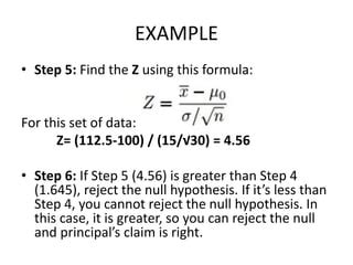 Z Test With Examples PPTX
