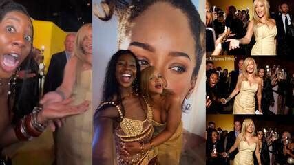 Rihanna segura a mão de Camilla de Lucas em evento e reação da influenciadora vira meme