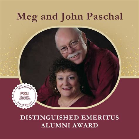 🏆 Margaret Meg Msw 1974 And John Paschal Msw 1988 Are The