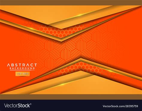 Modern Orange Abstract Background With Futuristic Vector Image