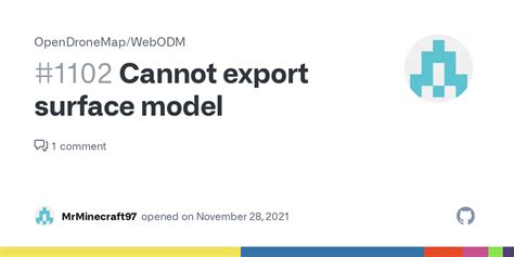 Cannot Export Surface Model Issue OpenDroneMap WebODM GitHub