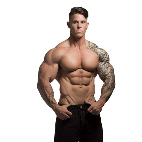 Ai Generated Portrait Of A Muscular Man On Transparent Background Png