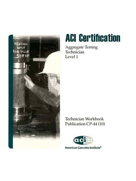 Aggregate Testing Technician Level 1 Pdf