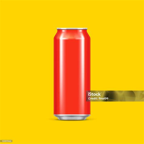 맥주와 청량 음료 또는 에너지를 위한 빨간색 알루미늄 캔 포장 500 Ml 0명에 대한 스톡 벡터 아트 및 기타 이미지 0명 3차원 형태 강철 Istock