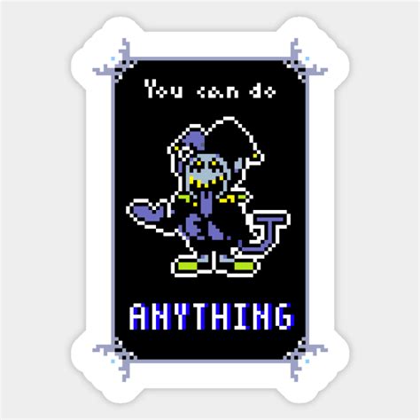 Jevil Deltarune Inspirational Poster Deltarune Sticker Teepublic