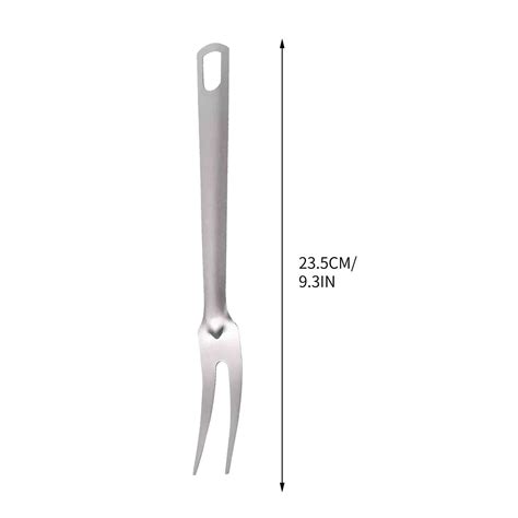 Cehvom 2pc Metal Stainless Steel Barbecue Fork Reusable Barbecue Tool