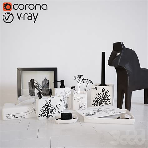 Декоративный набор Aneth Декор для санузла 3d модель