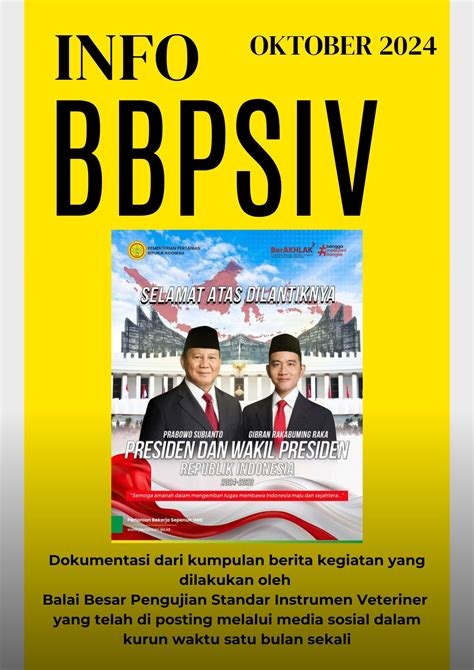 Vol 1 No 10 2024 INFO BBPSIV Oktober 2024 INFO BRMP Veteriner