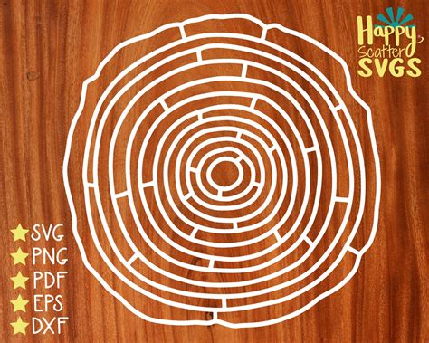 Wood Slice Svg Nature Svg Tree Cut File Log Svg Circles Svg