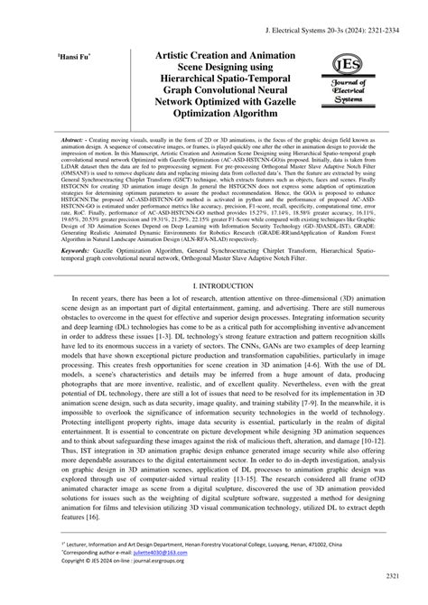 PDF Artistic Creation And Animation Scene Designing Using Hierarchical Spatio Temporal Graph